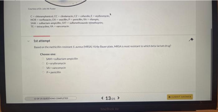 Solved 13 Question (1 point) T LAUNCHTTU C= chloeamphenicol; | Chegg.com