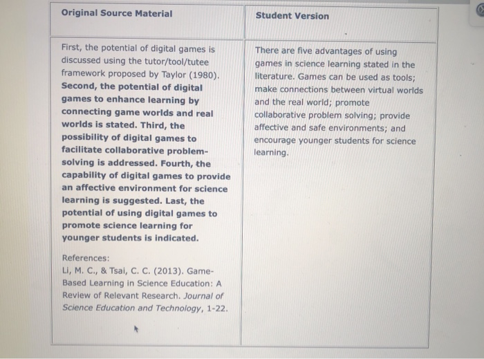 Solved Original Source Material Student Version Complex | Chegg.com