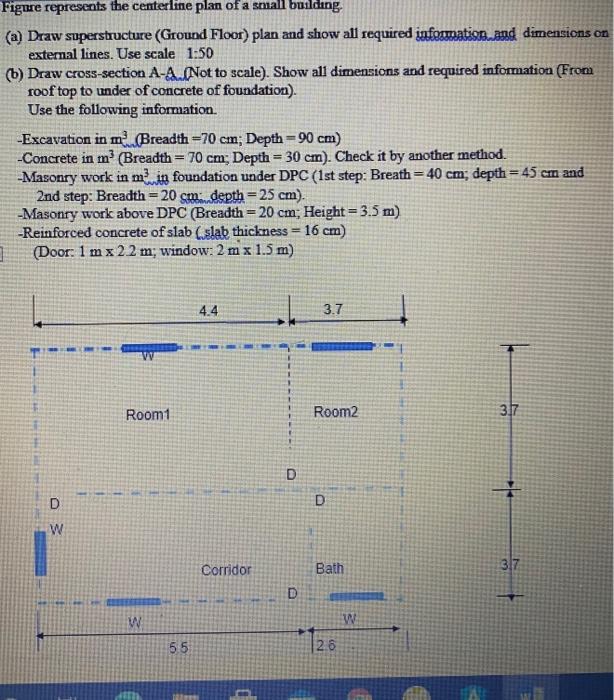 Solved Figure represents the centerline plan of a small | Chegg.com