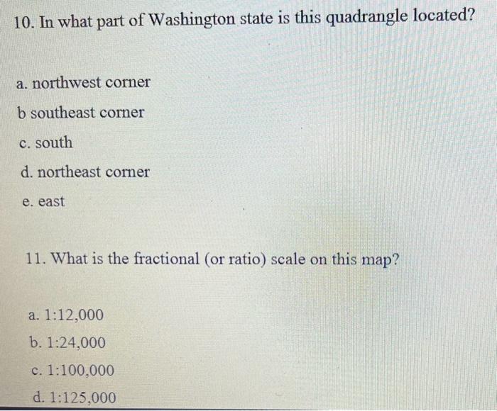 Solved Lab Exercise Part A - Topographic Map Skills Use | Chegg.com