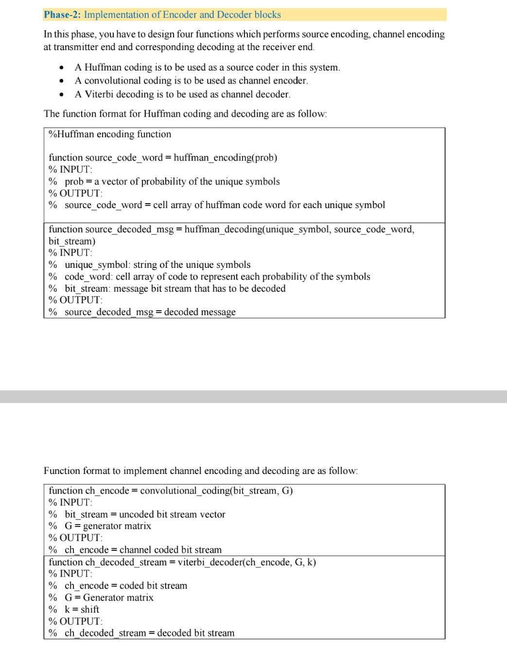 Solved Phase-2: Implementation of Encoder and Decoder blocks | Chegg.com