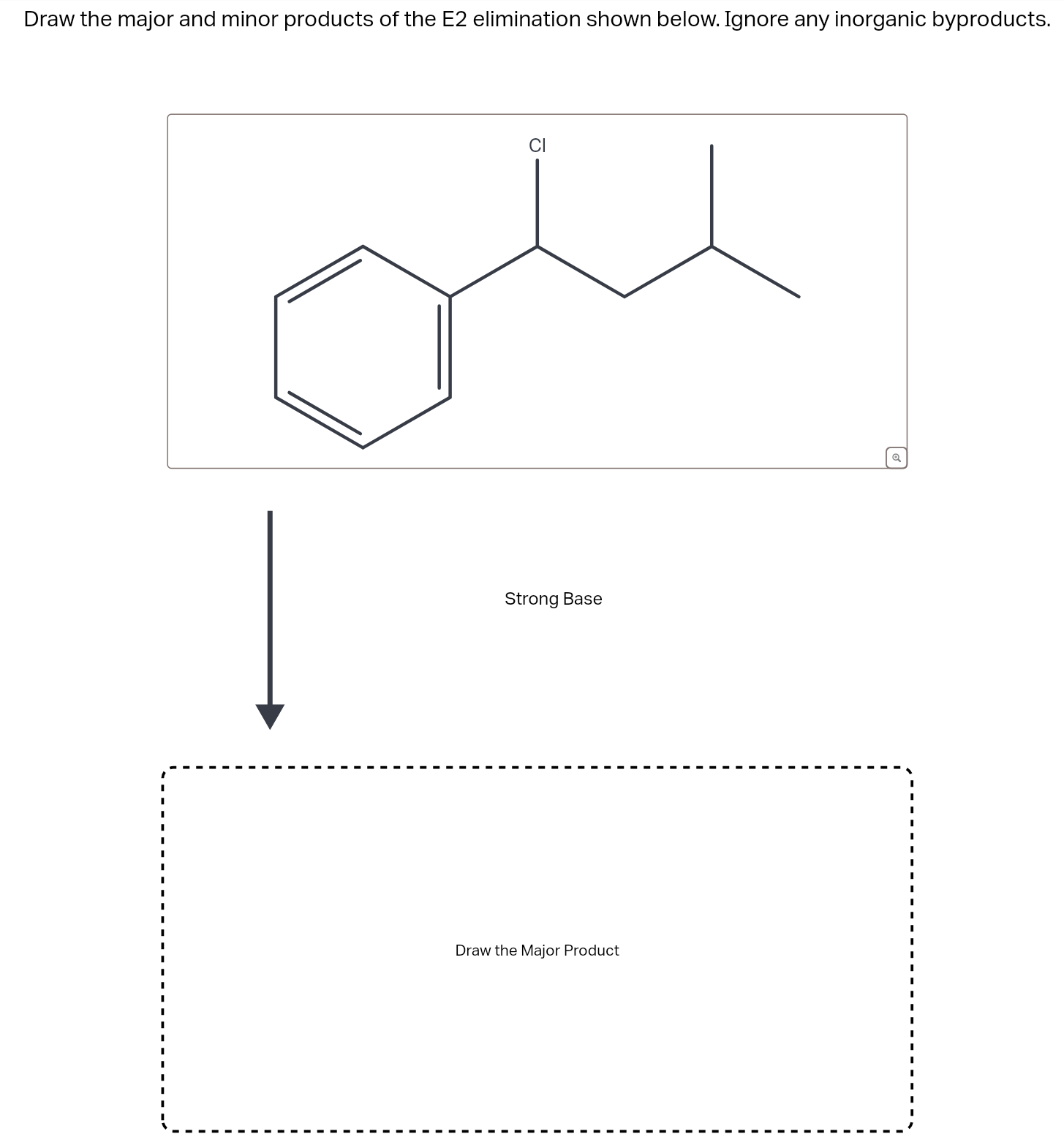 Solved Draw the major and minor products of the E2 | Chegg.com
