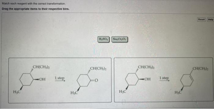 Solved Match each reagent with the correct transformation | Chegg.com