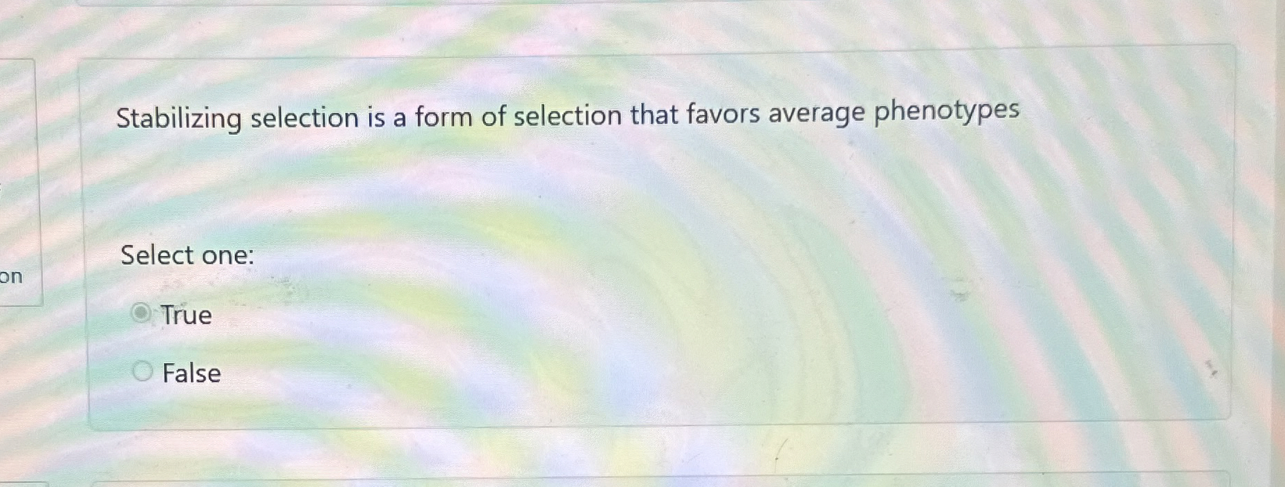 Solved Stabilizing selection is a form of selection that | Chegg.com