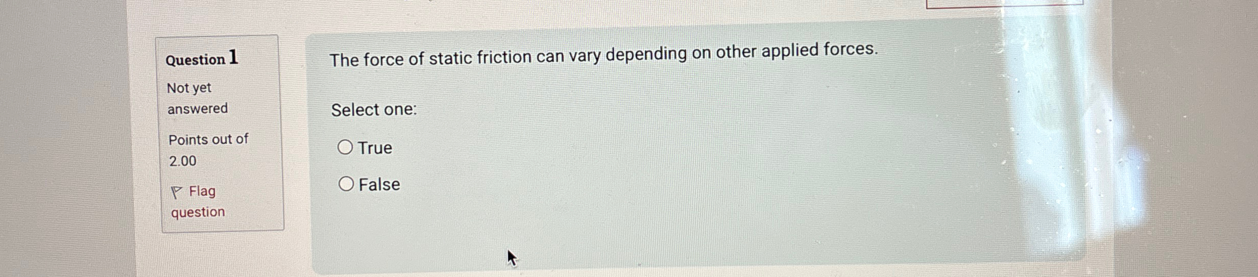 Solved Question 1Not yet answeredPoints out of 2.00P Flag | Chegg.com Solved Question 1Not yet answeredPoints out of 2.00P Flag | Chegg.com