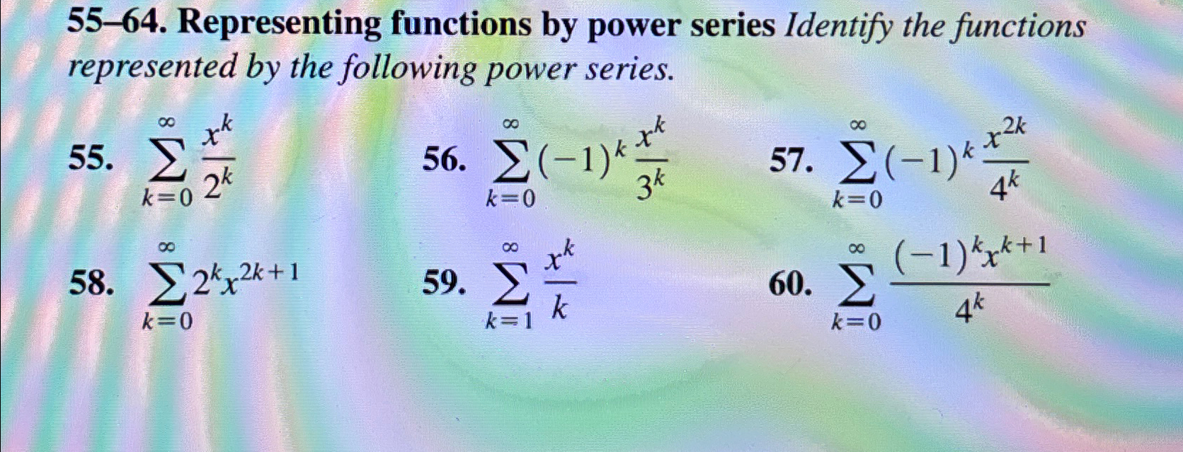 Solved Problem 58 ﻿only please! 55-64. ﻿Representing | Chegg.com