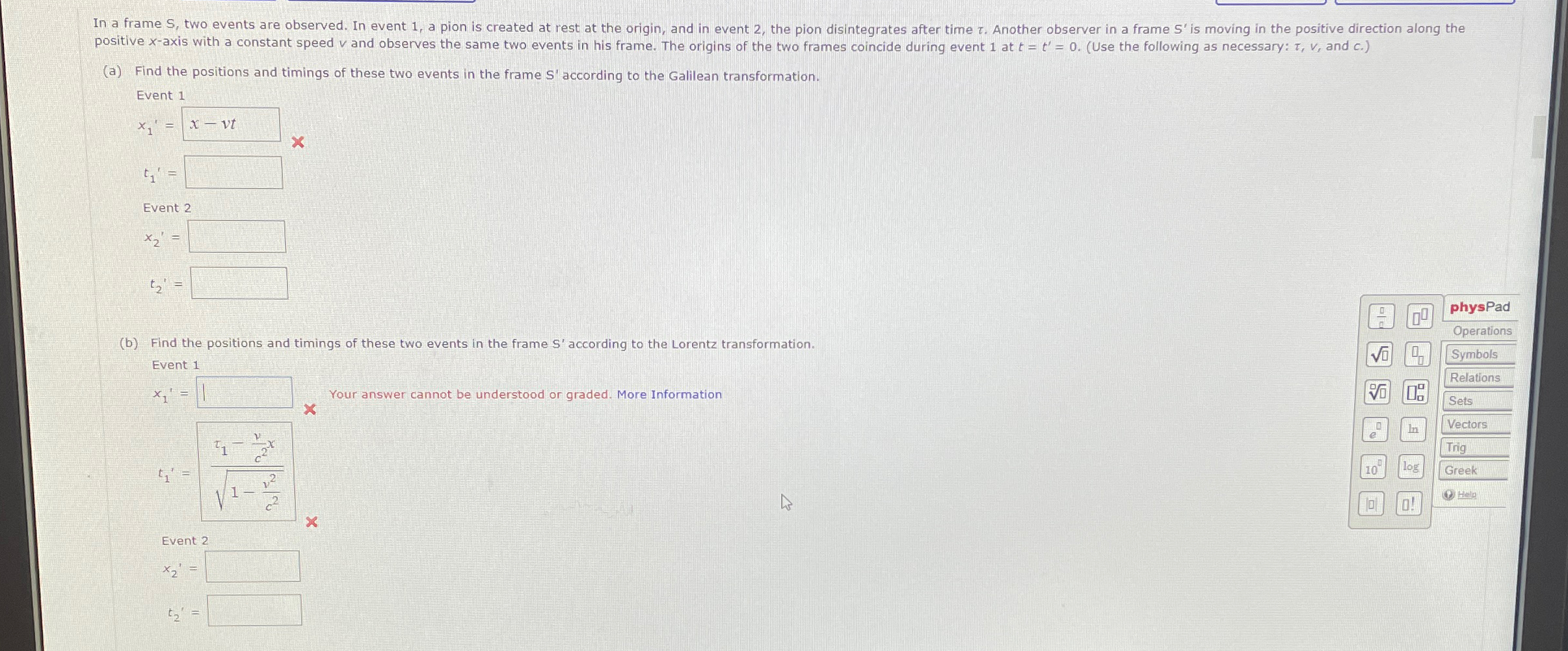 Solved (a) ﻿Find the positions and timings of these two | Chegg.com