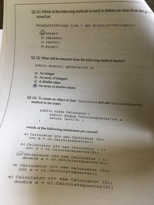 [PLO K1/CLO 1.1/SO 1] [10 marks] Q1.1) To compare two | Chegg.com