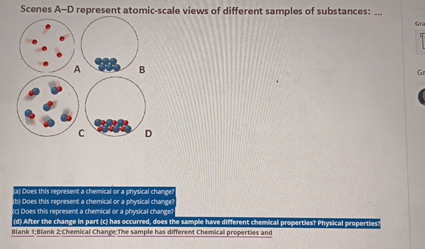 Solved Scenes A-D represent atomic-scale views of different | Chegg.com