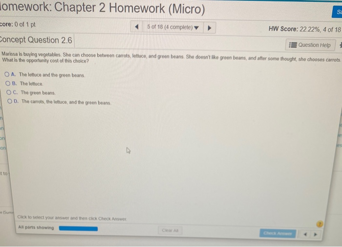 Solved Homework: Chapter 2 Homework (Micro) Sa core: 0 of 1 | Chegg.com
