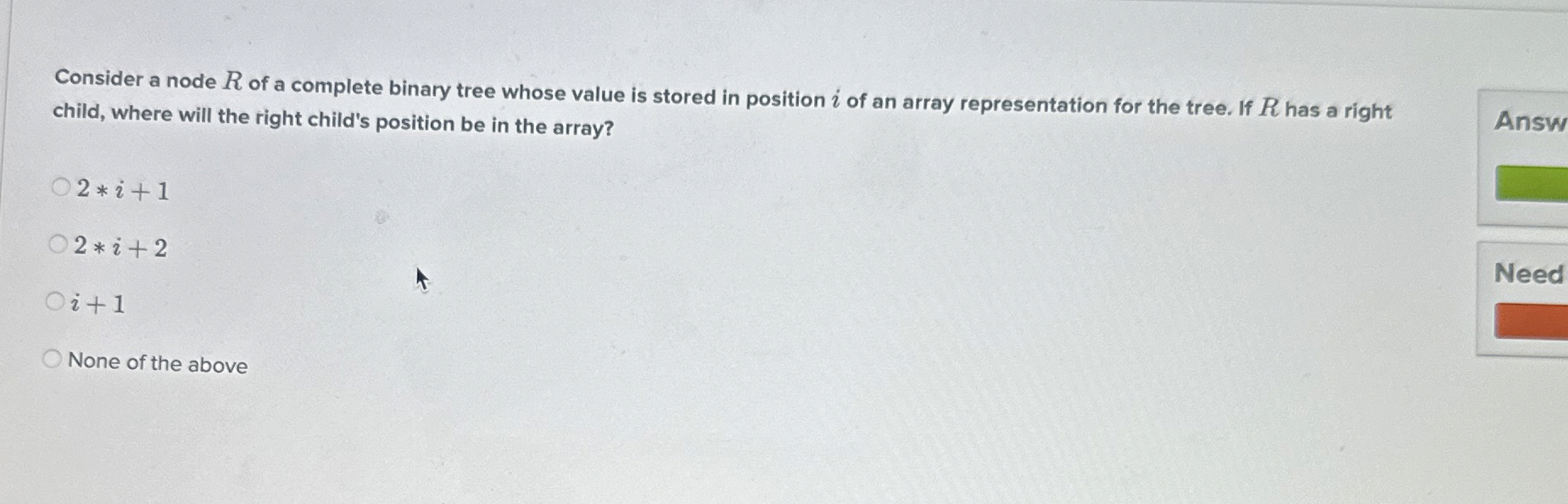 Solved Consider a node R ﻿of a complete binary tree whose | Chegg.com