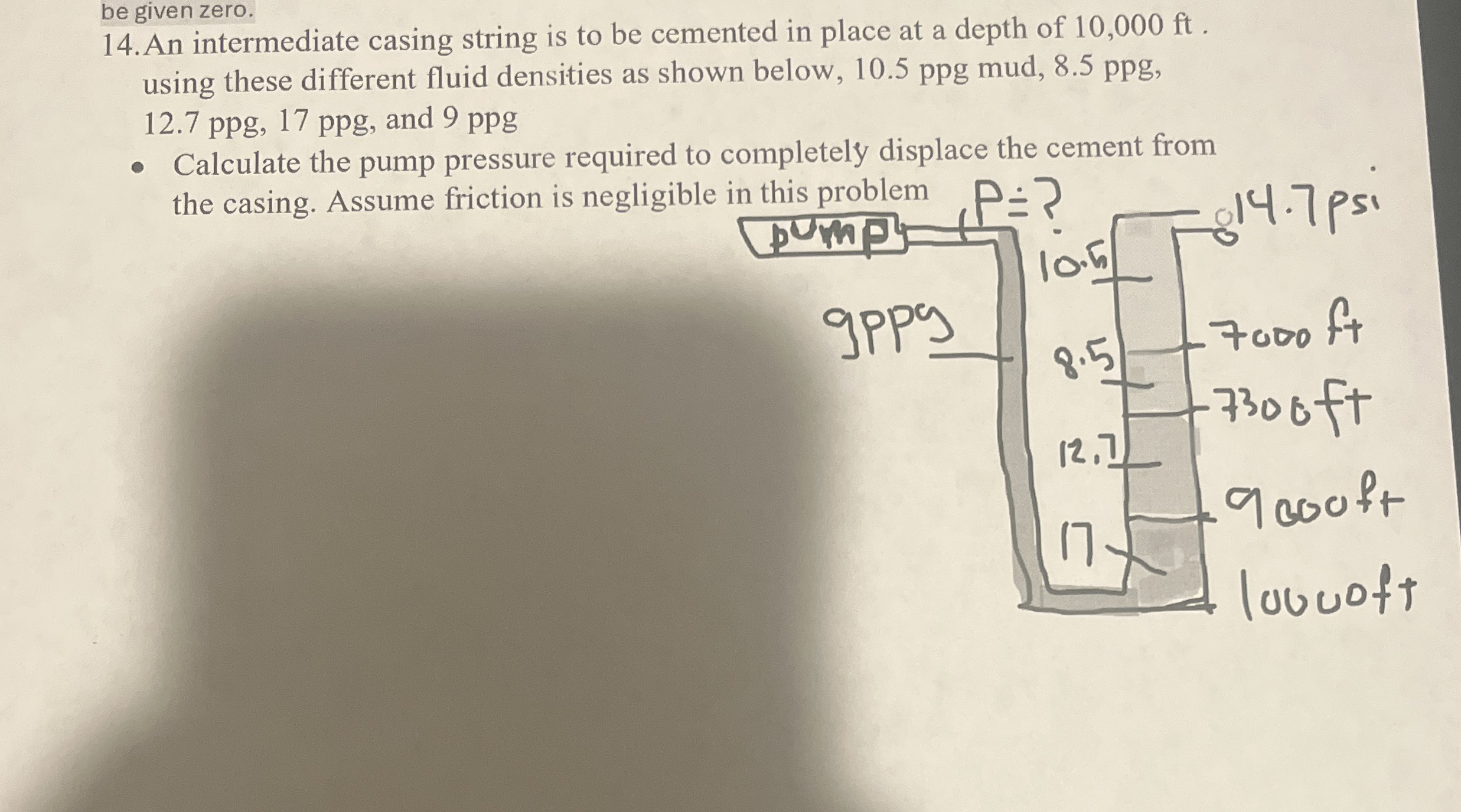 Solved An intermediate casing string is to be cemented in | Chegg.com