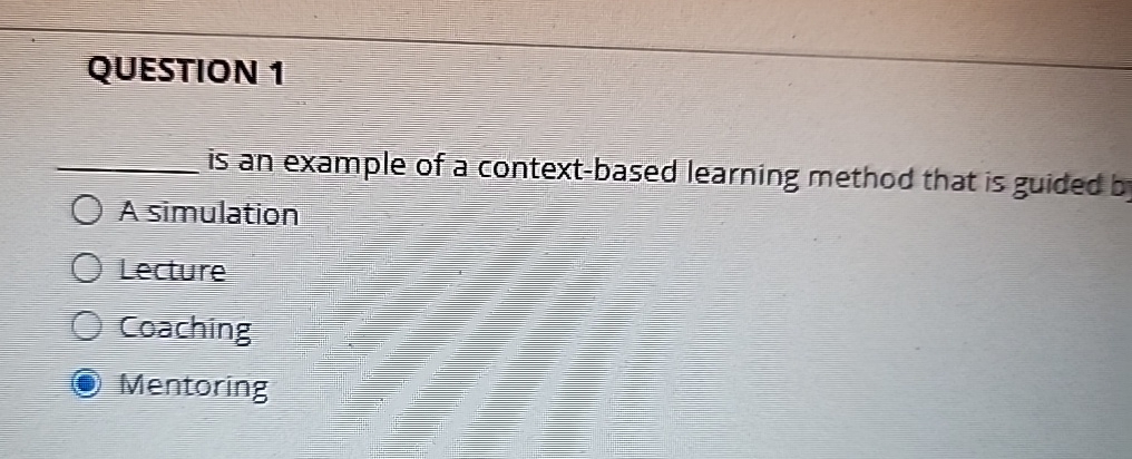 Solved QUESTION 1q, ﻿is an example of a context-based | Chegg.com