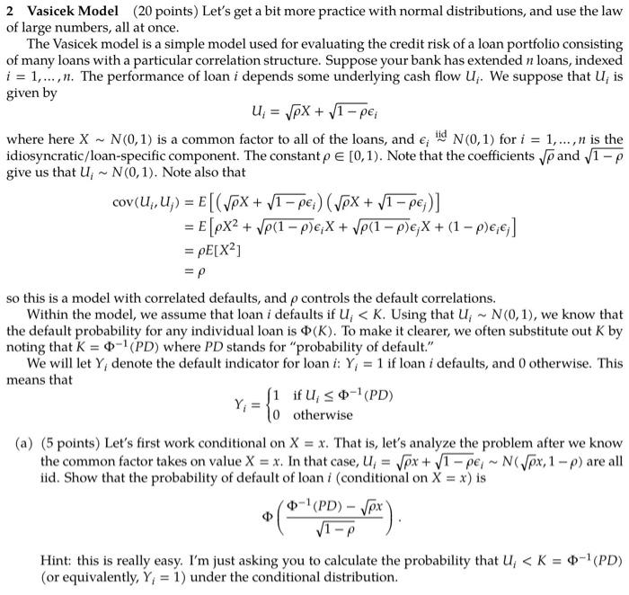 2 Vasicek Model (20 points) Let's get a bit more | Chegg.com