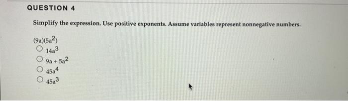 Solved Simplify the expression. Use positive exponents. | Chegg.com