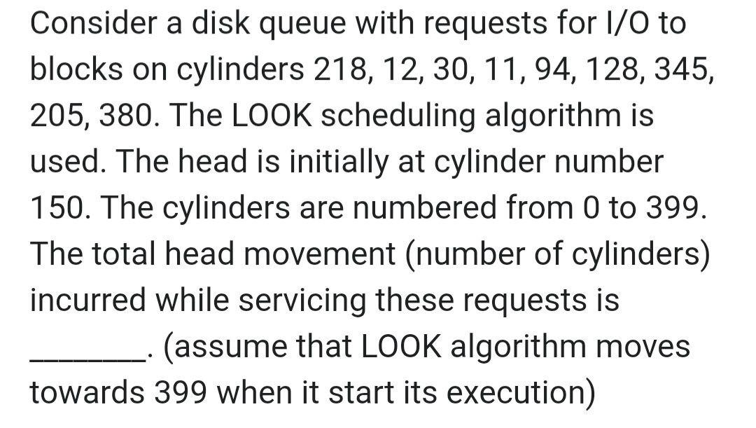 Solved Consider a disk queue with requests for I/O to blocks | Chegg.com