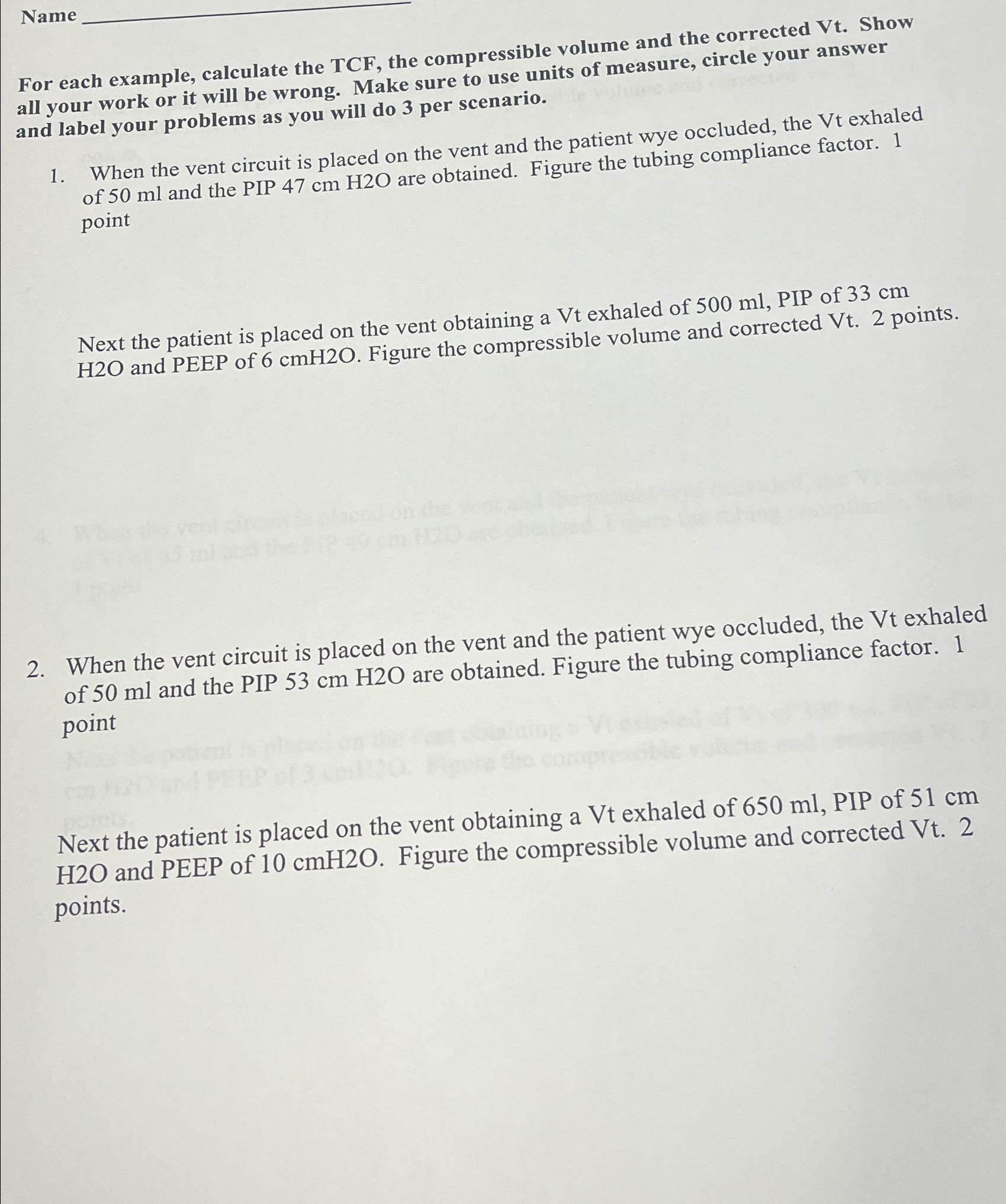 Solved NamFor each example, calculate the TCF, ﻿the | Chegg.com