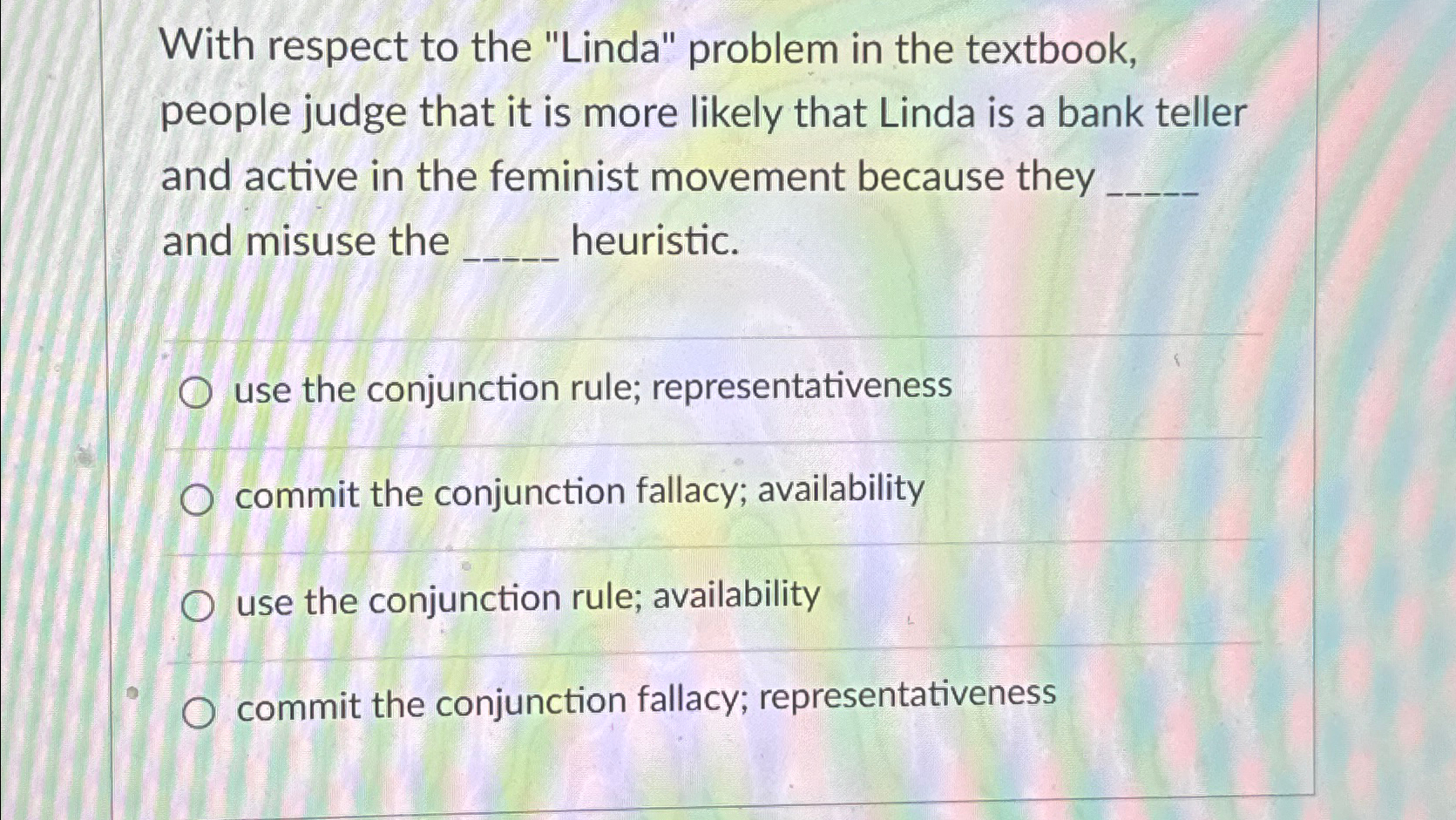 Solved With respect to the "Linda" problem in the textbook, | Chegg.com