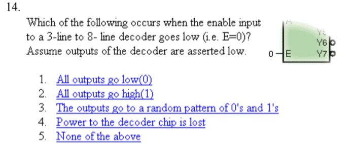 Solved 14. Which of the following occurs when the enable | Chegg.com