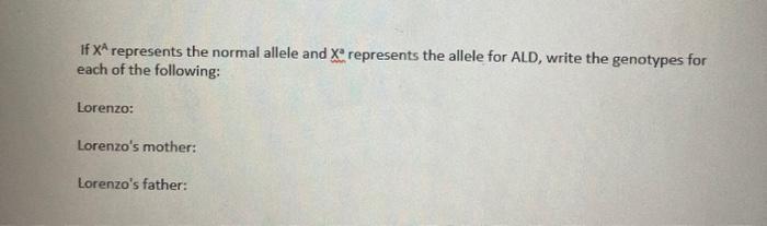 Solved If XA represents the normal allele and represents the | Chegg.com