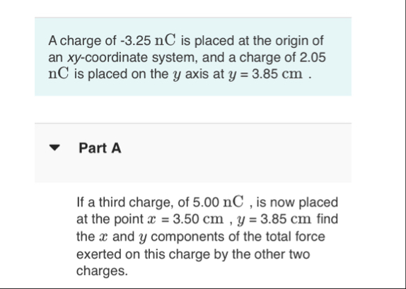 Solved A charge of -3.25 ﻿nC is placed at the origin of an | Chegg.com