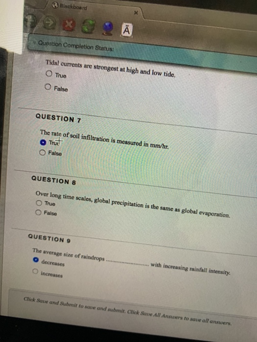 Solved Blackboard Question Completion Status: Tidal currents | Chegg.com