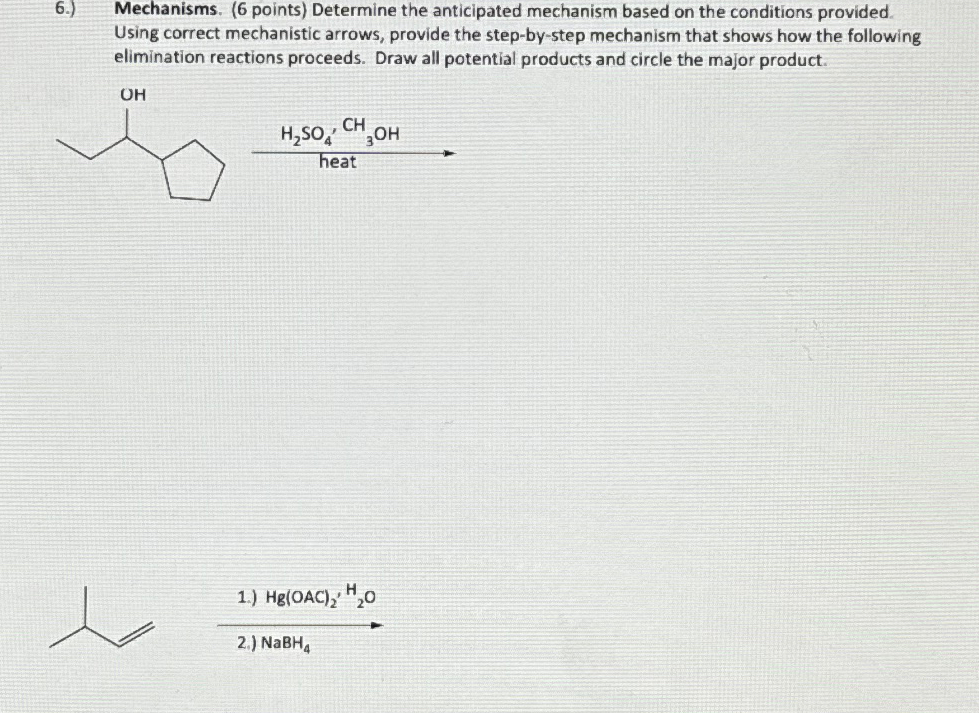 Solved 6.) ﻿Mechanisms. ( 6 ﻿points) ﻿Determine the | Chegg.com