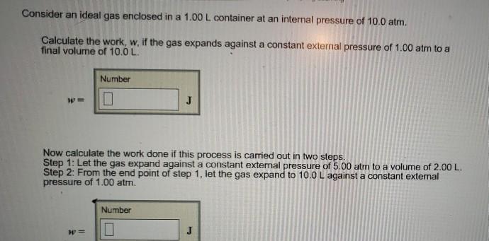 Solved Consider an ideal gas enclosed in a 1.00 L container | Chegg.com