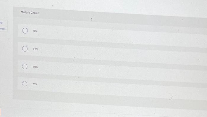 Solved inpected by the drease?Mutiple Choice 0% 25% 50× 75) | Chegg.com