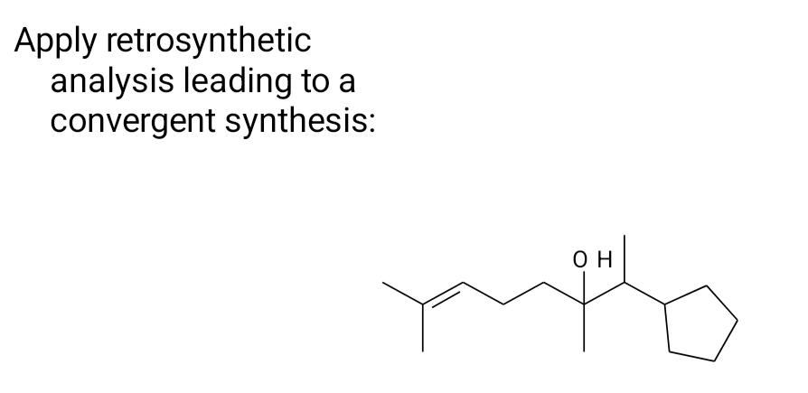 Solved Apply retrosynthetic analysis leading to a convergent | Chegg.com