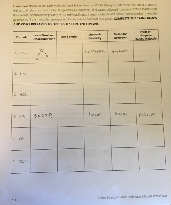 Solved Draw Lewis structures for each molecule listed below, | Chegg.com