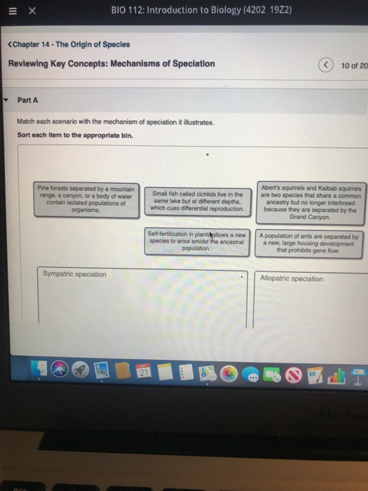 Solved = X BIO 112: Introduction to Biology (4202 1922) | Chegg.com