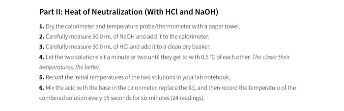 Solved Table Title Table 2: Heat of Neutralization ( HCl as | Chegg.com
