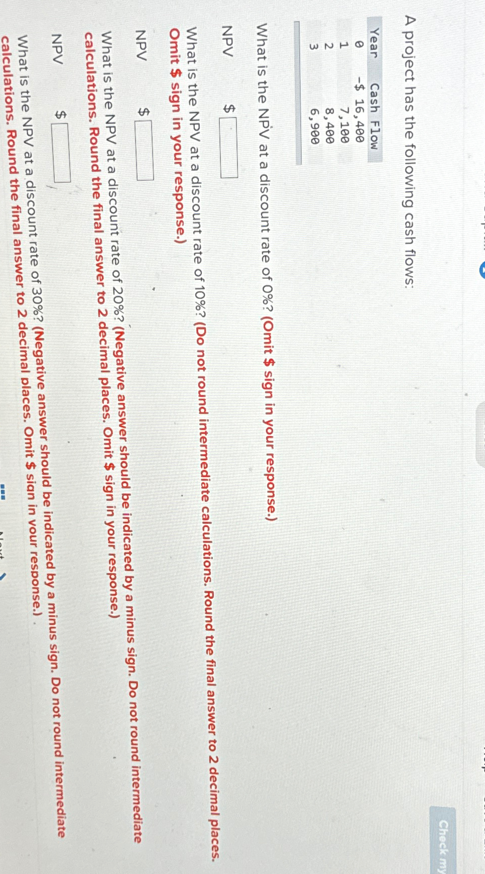 Solved A project has the following cash | Chegg.com