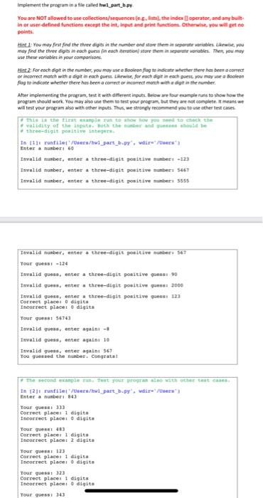 Solved You are NOT allowed to use collections/sequences | Chegg.com