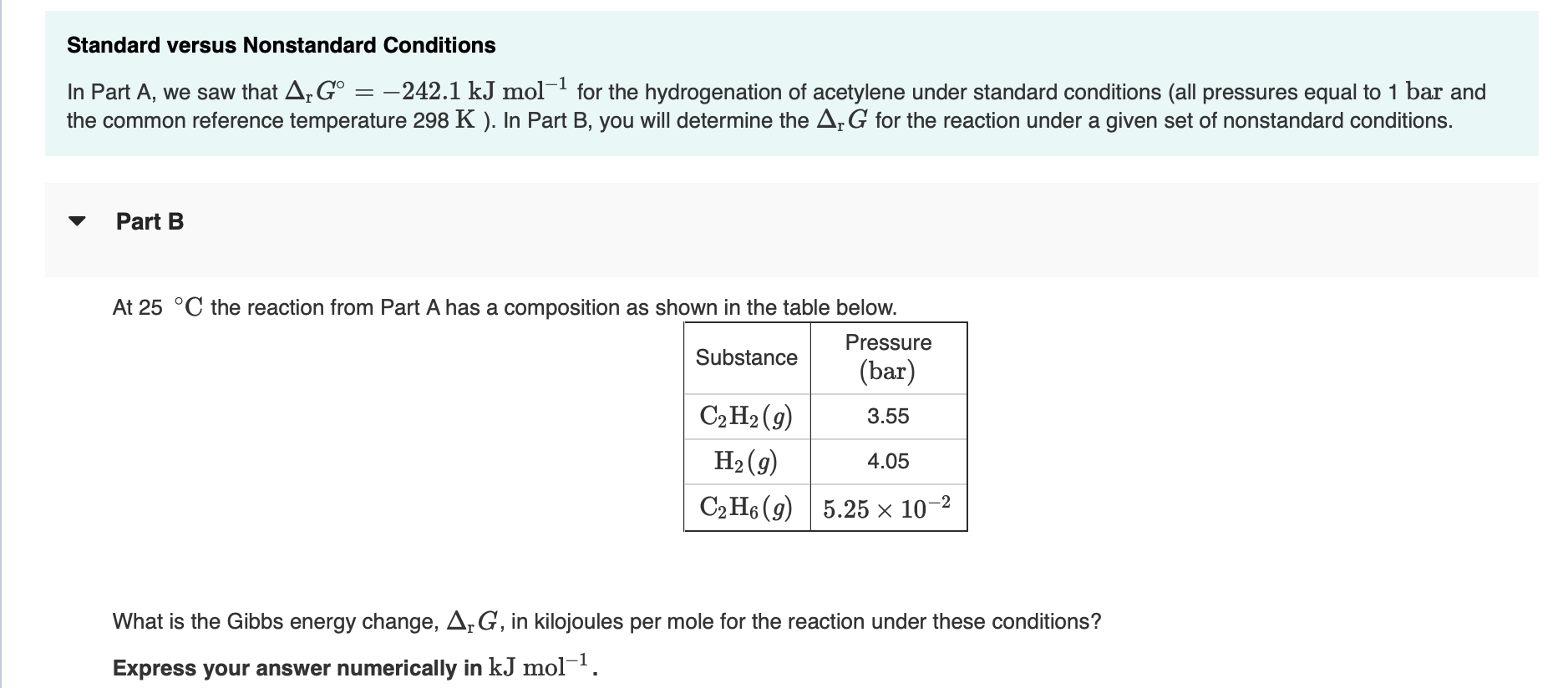 Solved Standard versus Nonstandard ConditionsIn Part A, ﻿we | Chegg.com