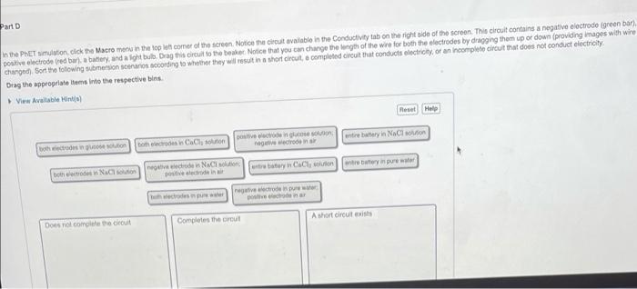 Solved Part in the PhETimulation click the Macron in the top | Chegg.com
