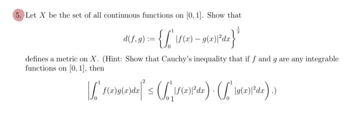 Solved Problem 6 (WR Ch 2 #26). Let X be a metric space in | Chegg.com