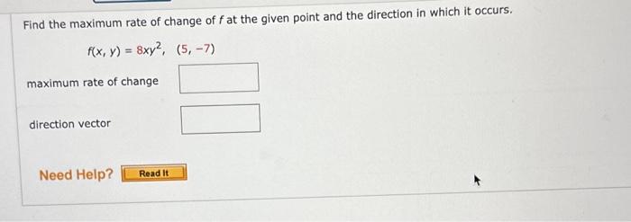 Solved Find the maximum rate of change of f at the given | Chegg.com