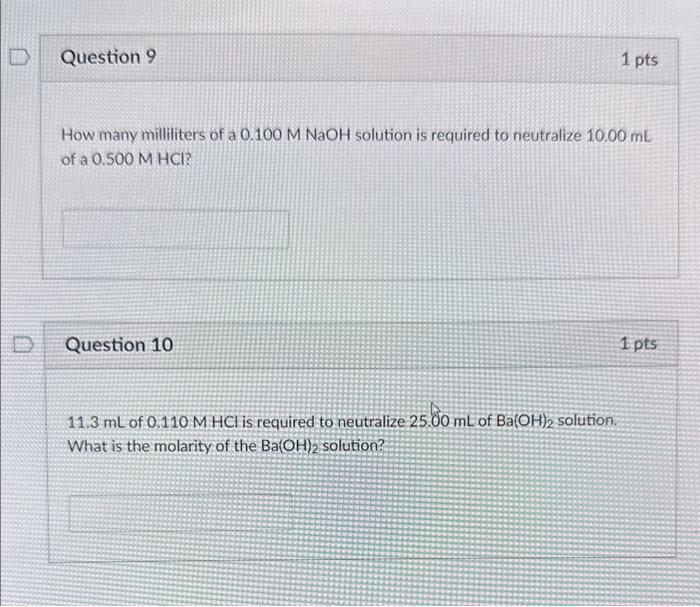 Solved How many milliliters of a 0.100MNaOH solution is | Chegg.com