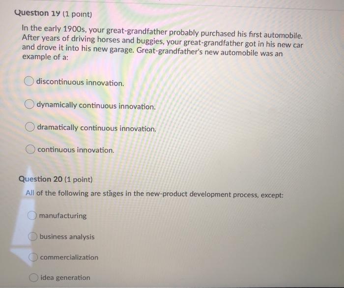 Solved Question 18 (1 point) When automakers first added | Chegg.com