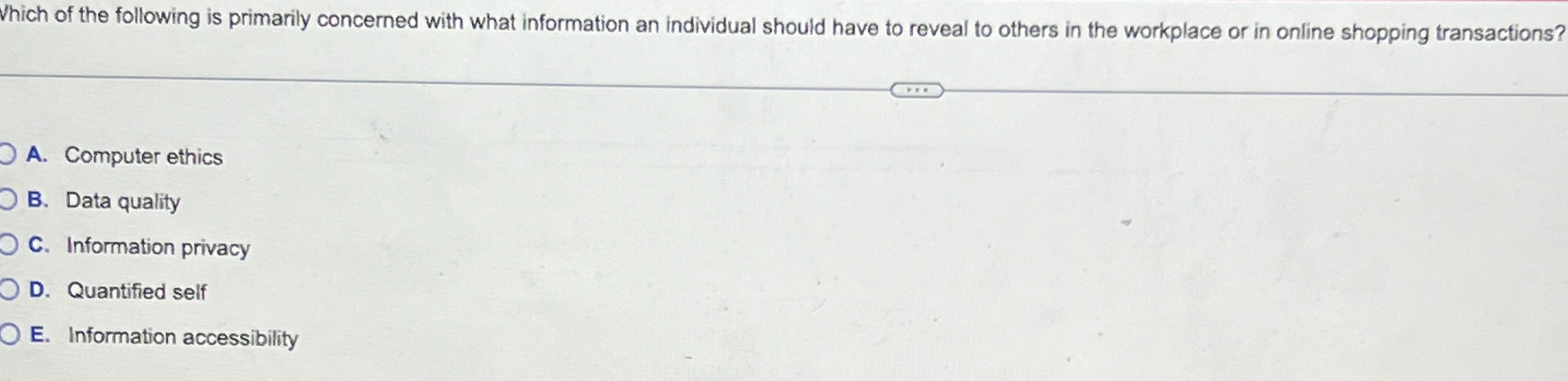 Solved Which of the following is primarily concerned with | Chegg.com