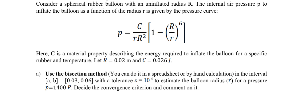 Solved Consider a spherical rubber balloon with an | Chegg.com