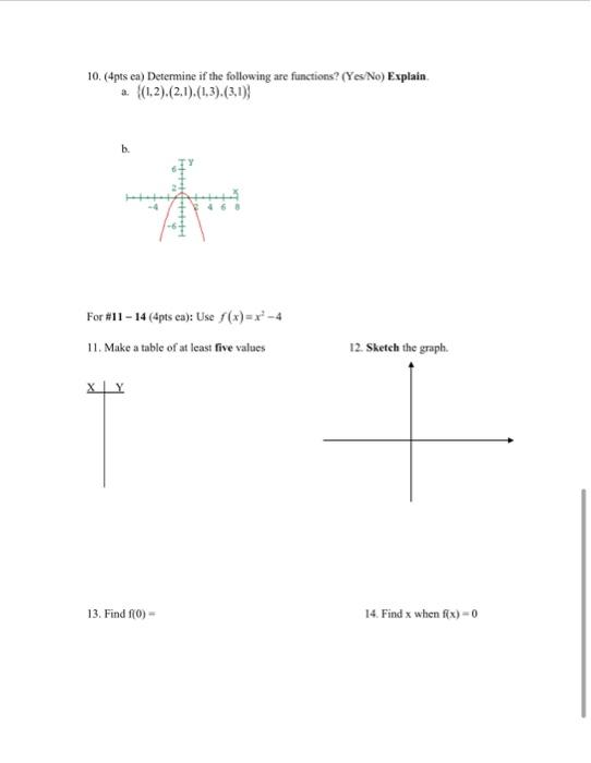 Solved 10. (4pts ea) Determine if the following are | Chegg.com Solved 10. (4pts ea) Determine if the following are | Chegg.com