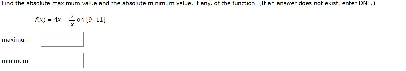Solved Find the absolute maximum value and the absolute | Chegg.com