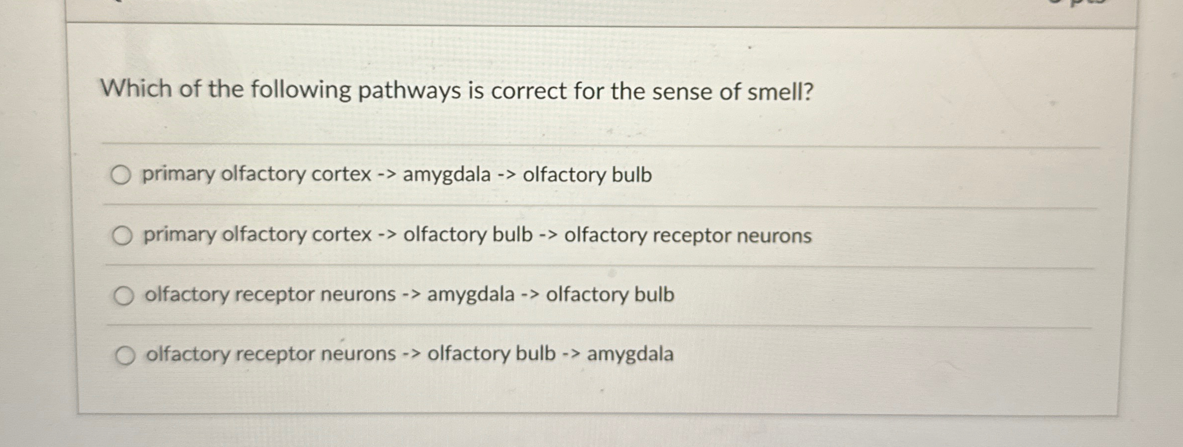 Solved Which of the following pathways is correct for the | Chegg.com