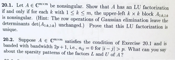 Solved Numerical Linear Algebra Questionsplease share the | Chegg.com
