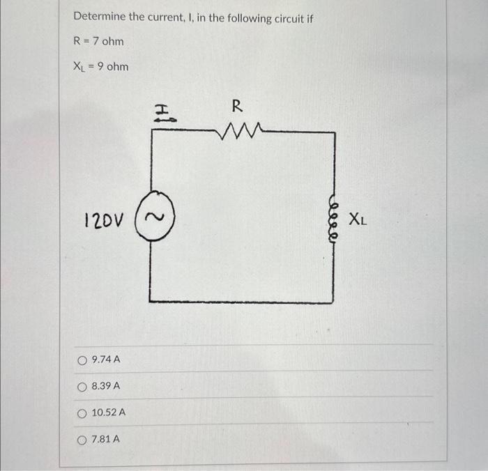 Solved Determine the current, I, in the following circuit if | Chegg.com