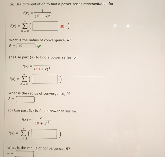 Solved (a) Use differentiation to find a power series | Chegg.com