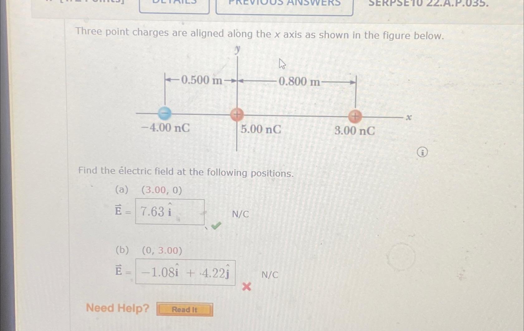 Solved Three point charges are aligned along the x ﻿axis as | Chegg.com